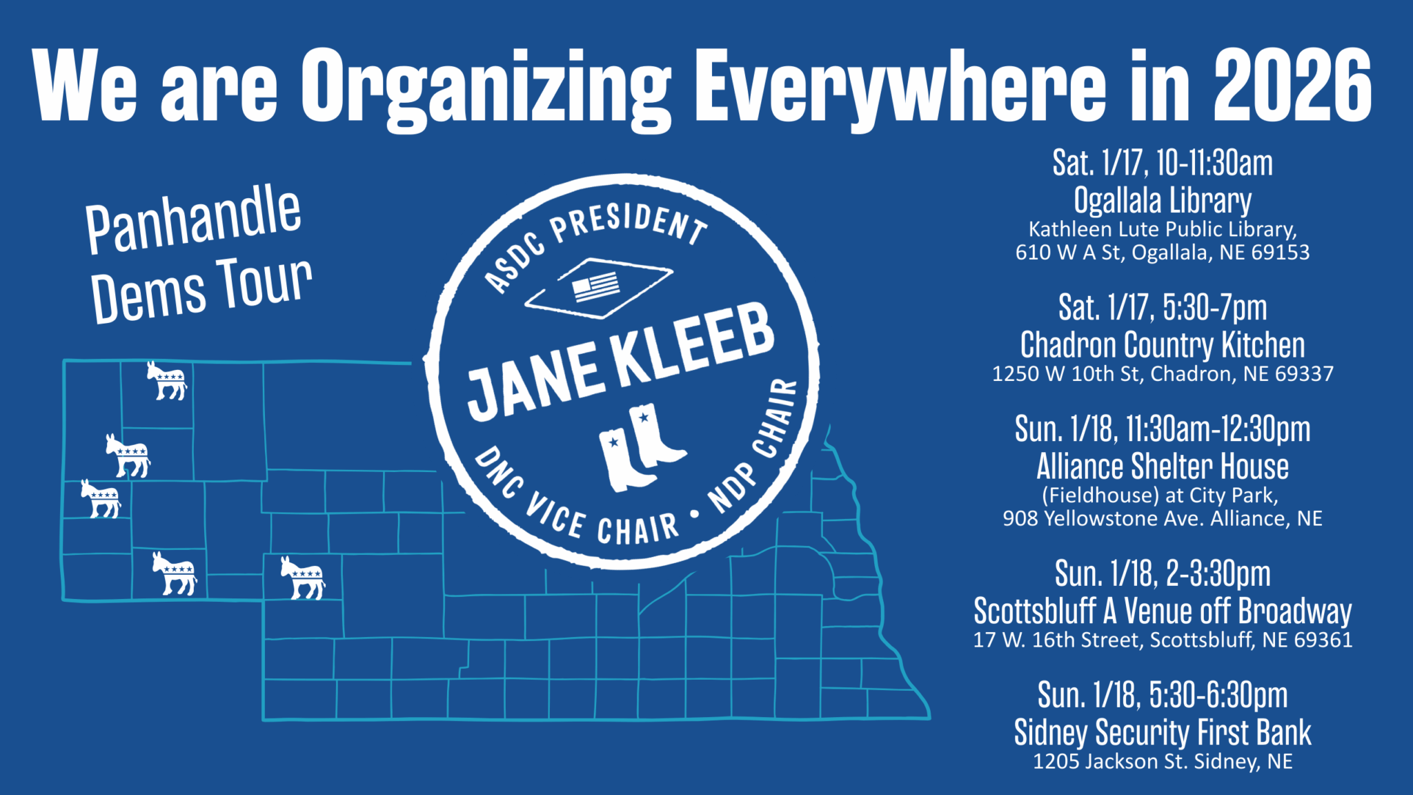 Panhandle Tour with Chair Kleeb – Nebraska Democratic Party